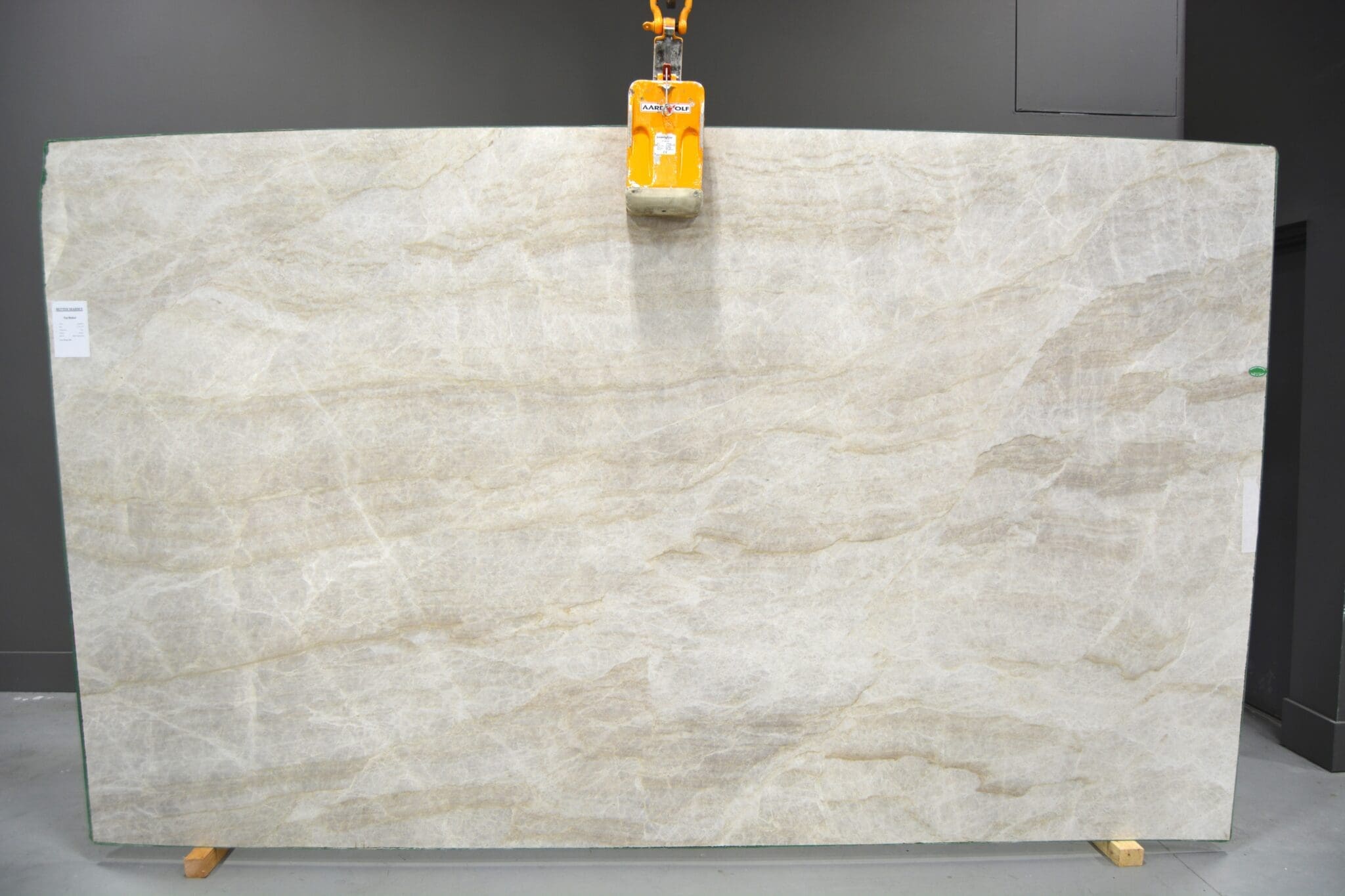 Taj Mahal Honed Quartzite - Elegant Cream And White Stone
