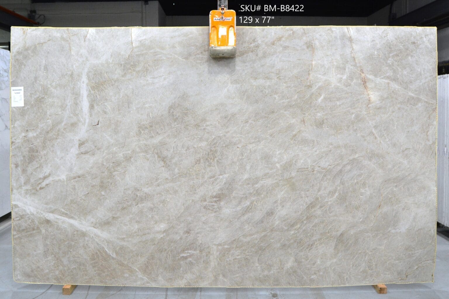 Taj Mahal Honed Quartzite - Elegant Cream And White Stone